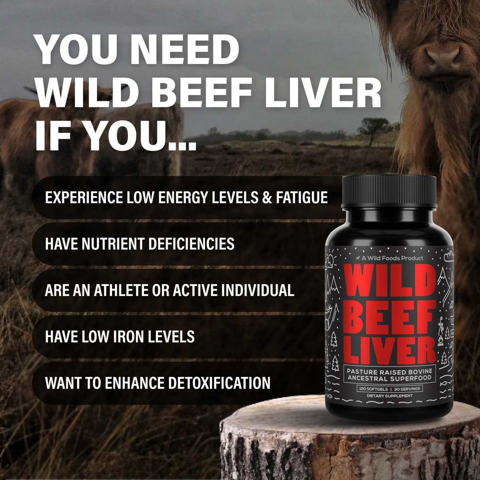 Wholesale case of 6 - NEW: Grass-Fed Beef Liver Capsules - 3000mg per