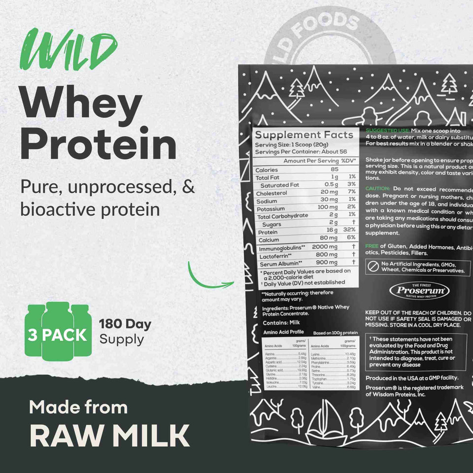 Grass-fed Whey Protein by Wild Foods